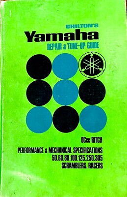 Chilton's Yamaha Repair and Tune-up Guide by OCee Ritch Hardcover 1967 ...
