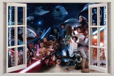 Star Wars Characters Darth Vader 3D Window Decal Wall Sticker Art Mural ...