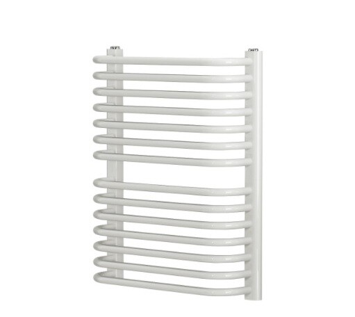 Blyss CAP22GC039 Curved D-bar Towel Radiator 600 X 500mm White Rail ...