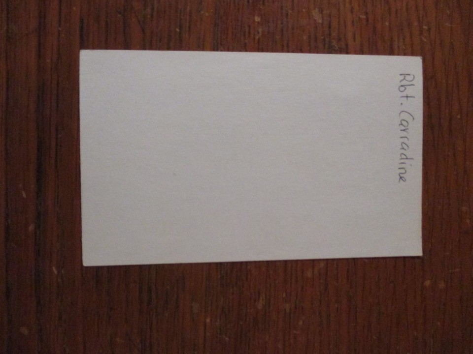 ROBERT CARRADINE ("Revenge of The Nerds/Lewis Skolnick")Signed 3 x 5 ...