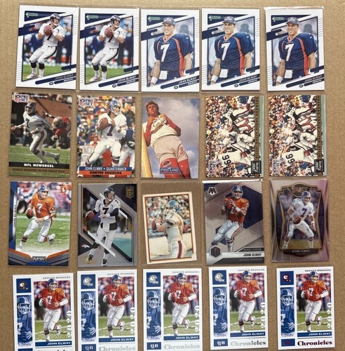John Elway 20 Card Lot Denver Broncos 84 Sticker Damaged | eBay