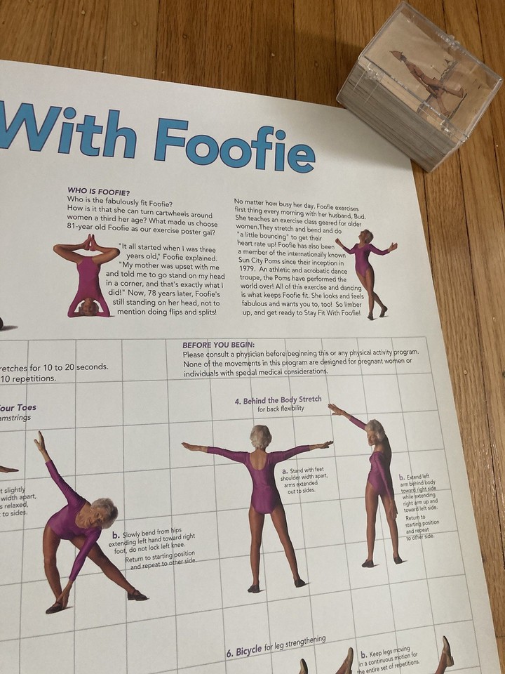 foofie fit gym bodybuilding WORKOUT old woman Vintage Poster Original ...