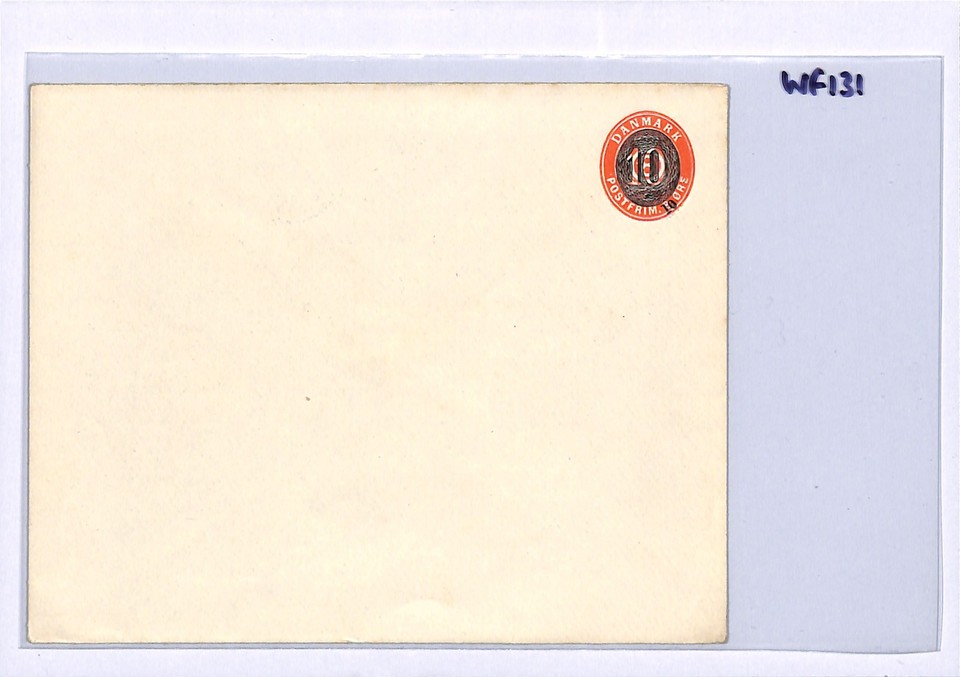 DENMARK Unused Postal Stationery 10o SURCHARGE Envelope{samwells-covers ...
