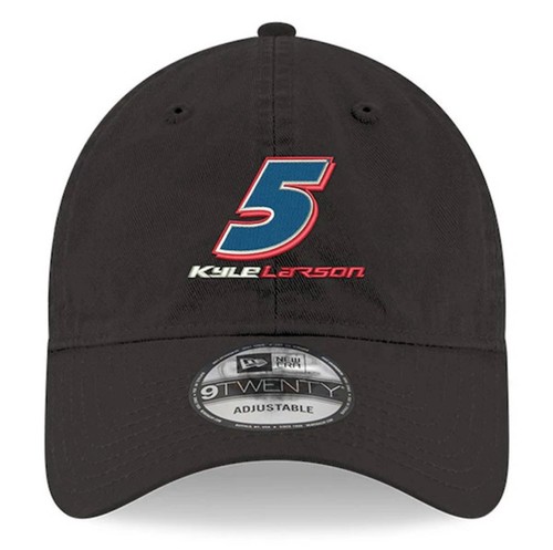 Men's New Era Black Kyle Larson Team Enzyme Washed 9TWENTY Adjustable ...