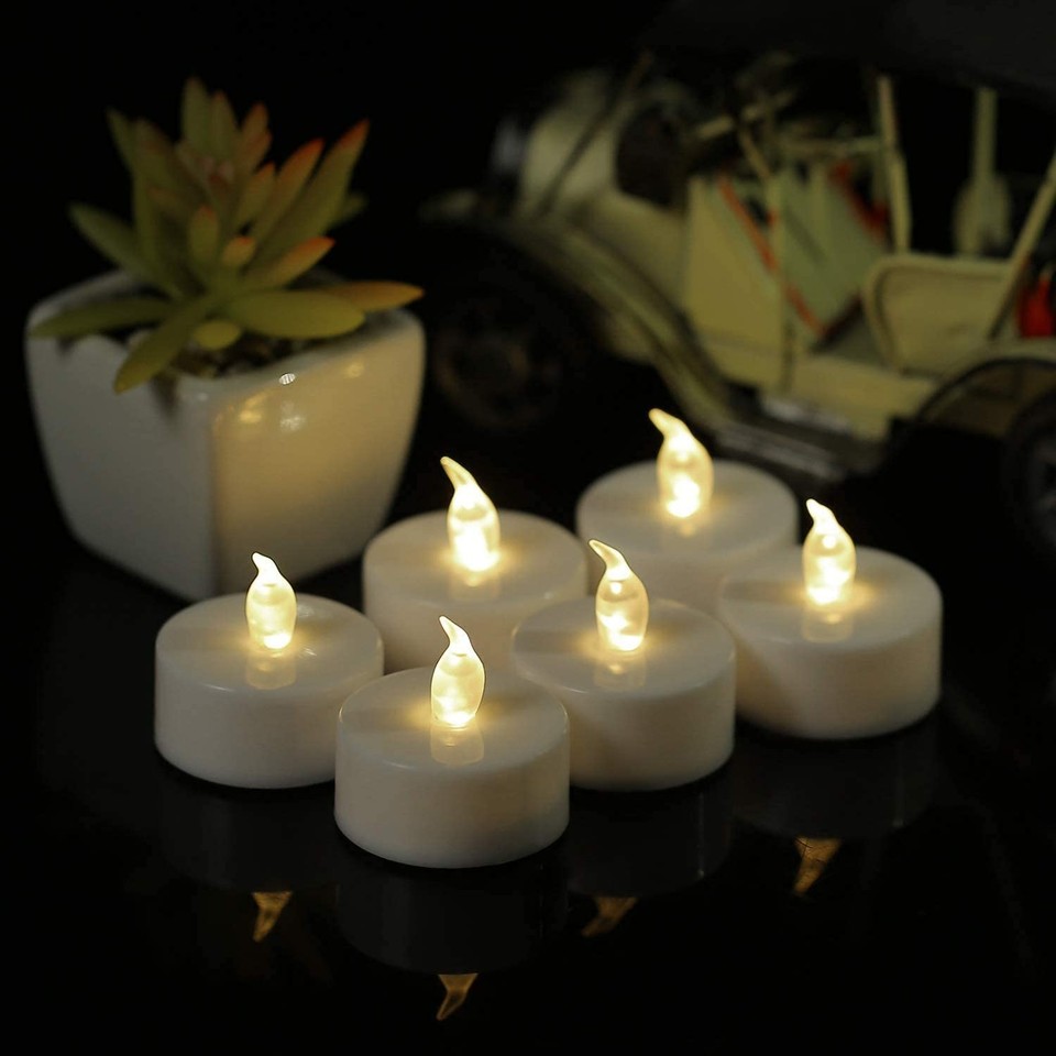 Tea Lights Flameless Battery Operated Candles50 Pack Led Electric ...