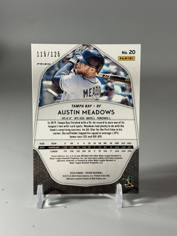 Austin Meadows 2020 Panini Prizm Lime Green Prizm #'d/125 Card #20 | eBay
