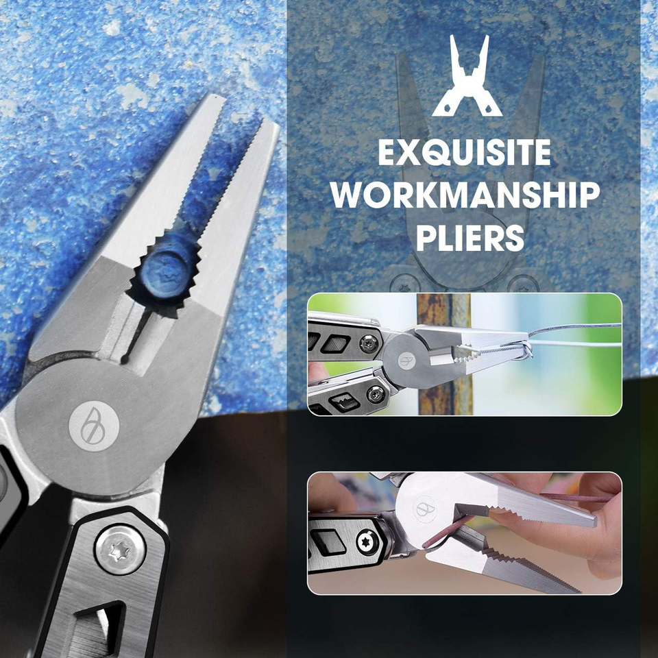 21-In-1 Multitool Pliers, Multi-Purpose Pocket Knife Pliers with ...