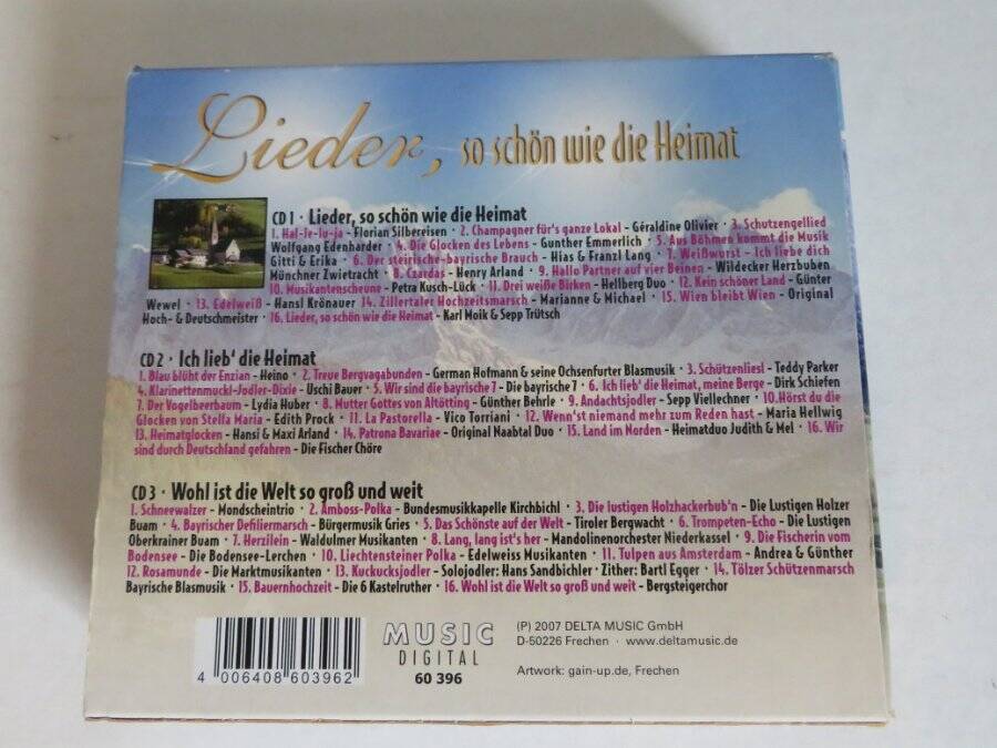 GERMAN Song Music CD LOT Heimat Deutsche Musik Lieder 48 Tracks ...