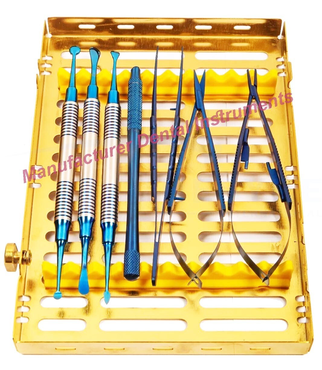 7 Pcs Periodontal Micro Surgery Kit Titanium Coated Microsurgery ...
