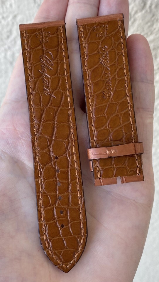 Chopard 22mm x 22mm Cognac Brown Alligator Watch Strap Band New ...