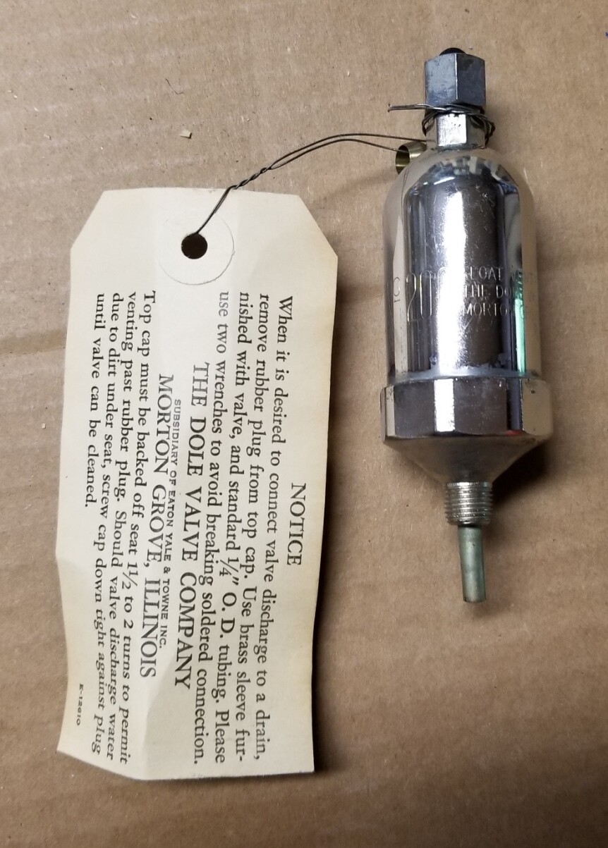 Dole 200 - 1/8" Male with 1/4" Copper Drain Float Vent Air Valve | eBay