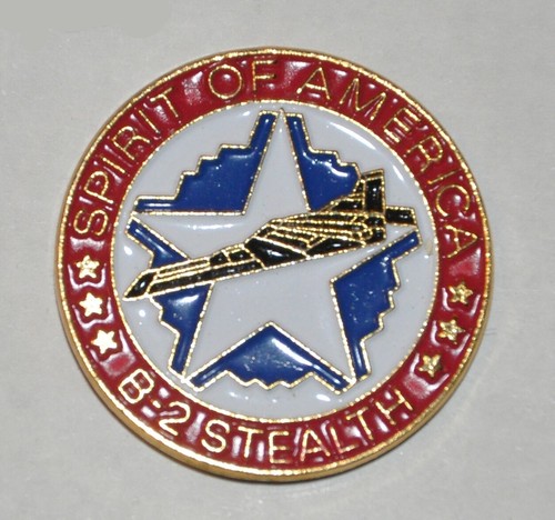 B-2 STEALTH BOMBER SPIRIT OF AMERICA LAPEL PIN 1" ROUND | eBay