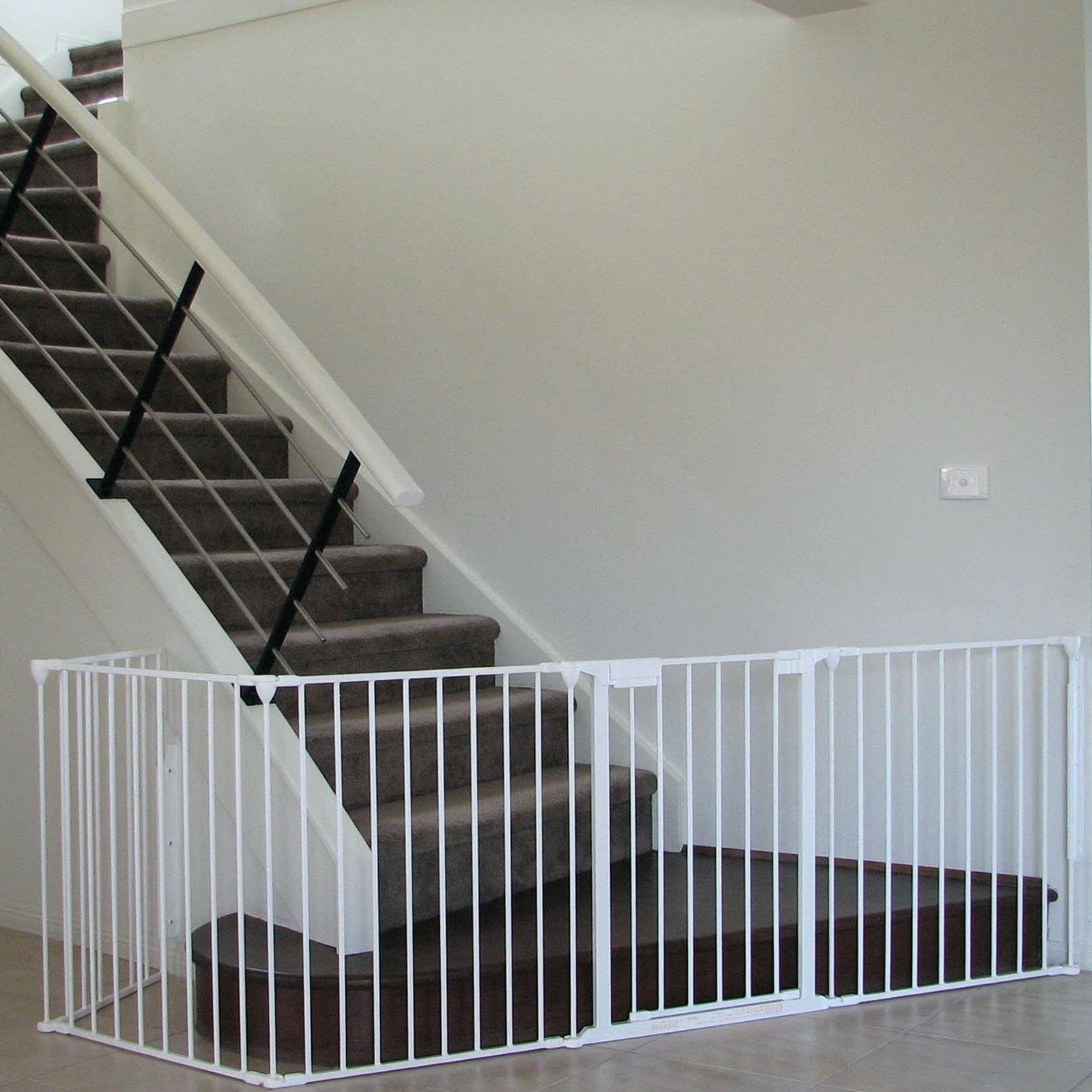 Open Plan Stair Case Custom Fit Gate Bottom of Stairs Gate Configure ...