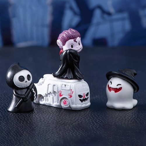 Mini Ghost Wizard Resin Car Ornements Micro Landscape Decor Halloween ...