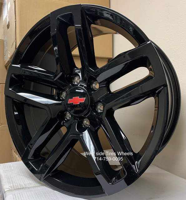 20" Trail Boss Gloss Black 33" A/T Tires Wheels Rims Fits For Suburban ...