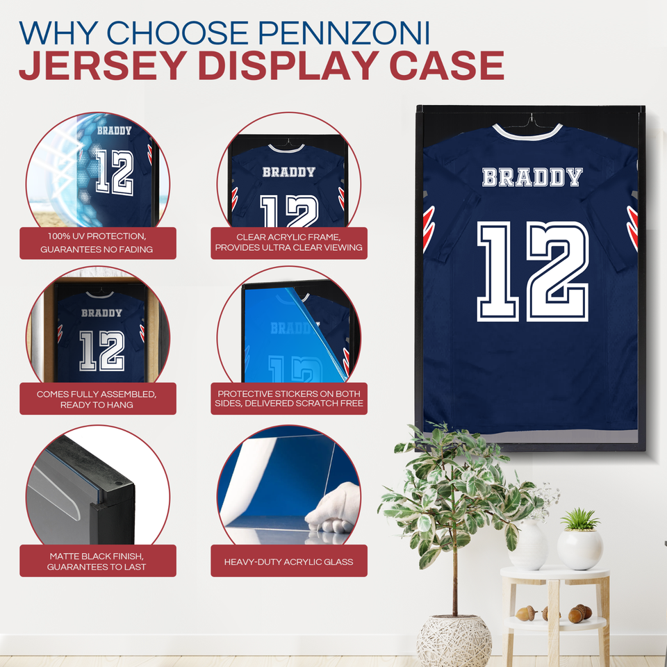 Jersey Display Case for Autographed T-Shirts & Sports Jerseys | Shadow ...