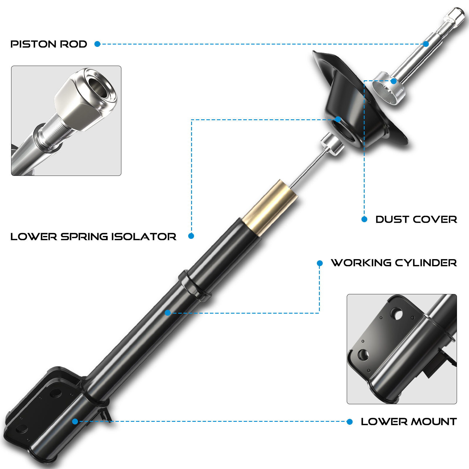 Front Left or Right Gas Strut Shock Absorber for Ford Falcon FG X 2008 ...