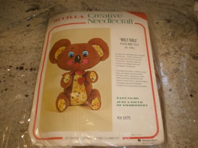 NOS Bucilla Creative Needlecraft #1675 WALLY KOALA Crewel Embroidery ...