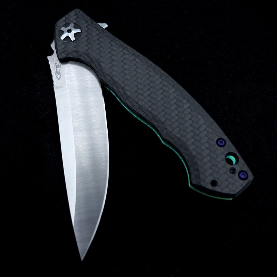 Zero Tolerance ZT 0452CF Plain Edge Folder BWL FloEvo pttn Ano custom ...