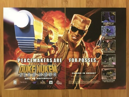 Duke Nukem: Zero Hour N64 Nintendo 64 1999 Vintage Print Ad/Poster ...