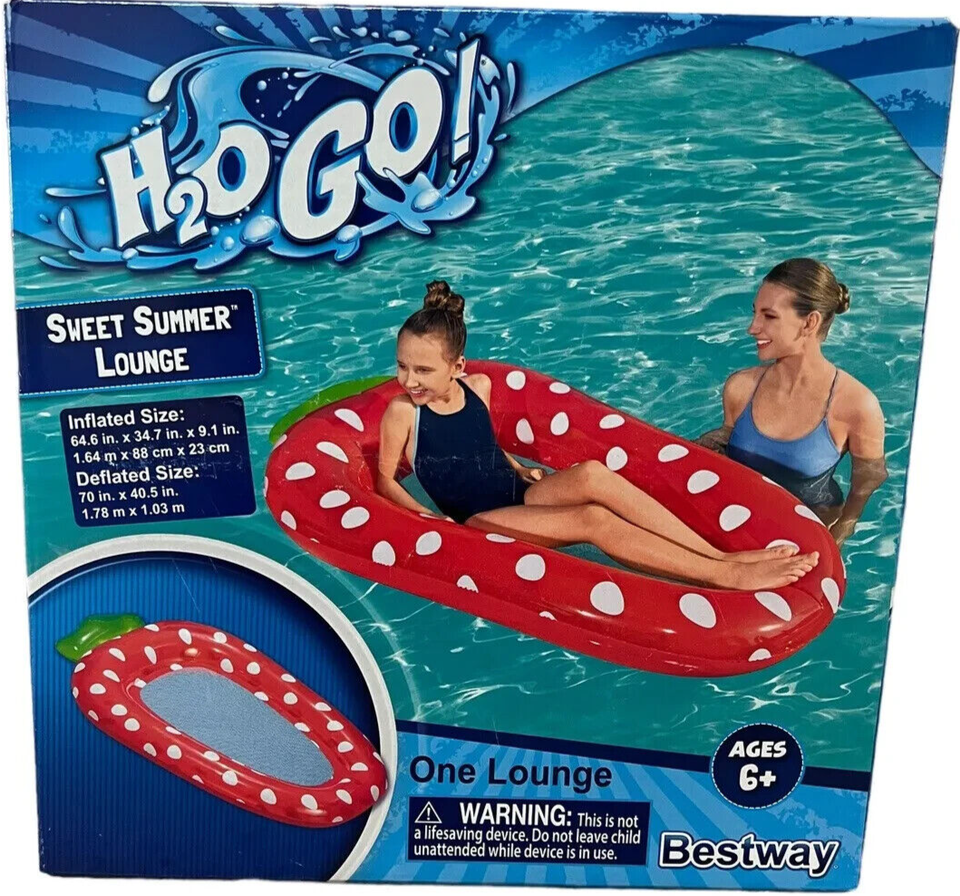 Bestway H2O Go! Sweet Summer Lounge. Inflatable Kids Raft. Ages 6+ FREE ...