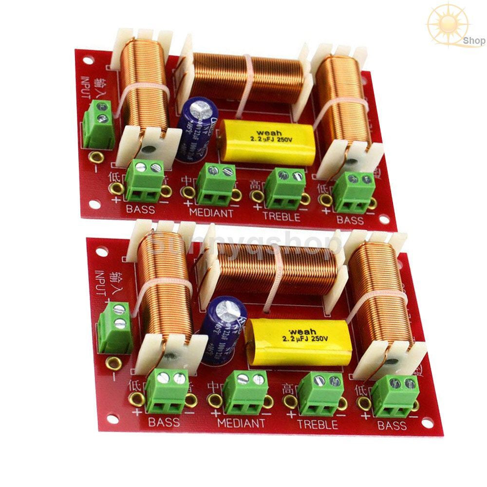 2Pcs 200W 4-Way 3 Way Treble+Midrange+Dual Bass Speaker Crossover ...