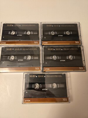 TDK MA110 Type IV Cassette Tape 110 Min Metal Bias lot of 5 used ...