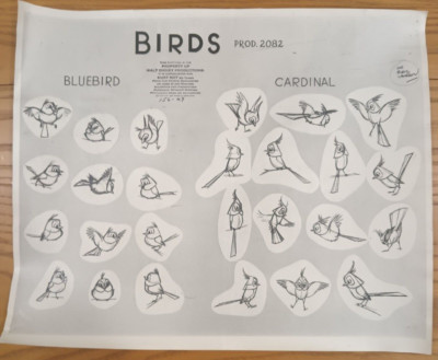 Disney's "Sleeping Beauty" 1959 BIRDS, Original Photostatic Model Sheet ...