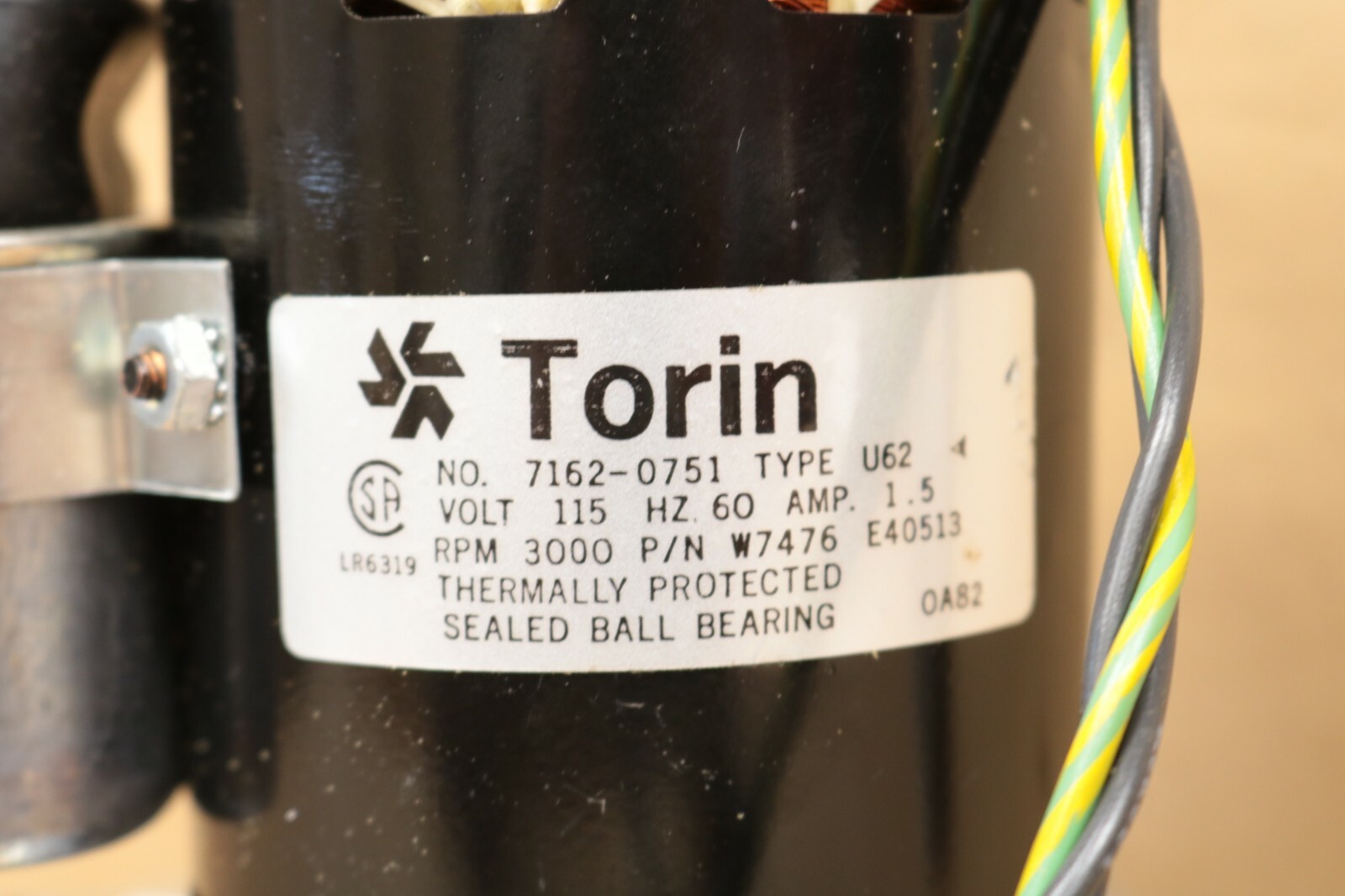 Torin Ventilation Fan Blower Motor AC Or Heat 02608-60077 3000 RPM 115V ...