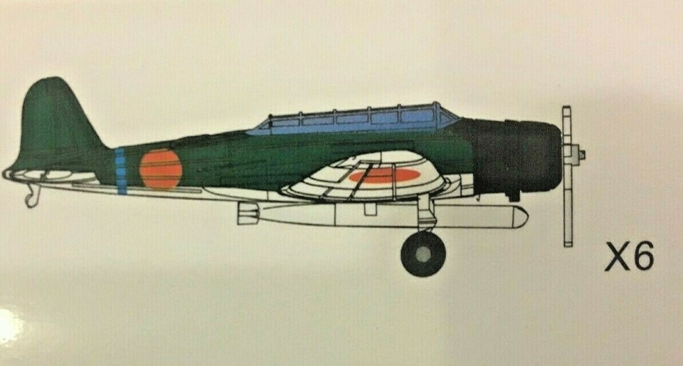 1/700 IJN Carrier Aircraft I (Zero, Kate, Val) -- Kajika / Flyhawk ...