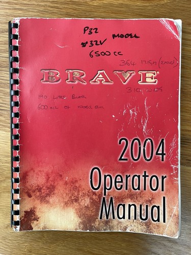 Winnebago 2004 Brave Motor Home Owners Manual User Guide Coil Bound ...