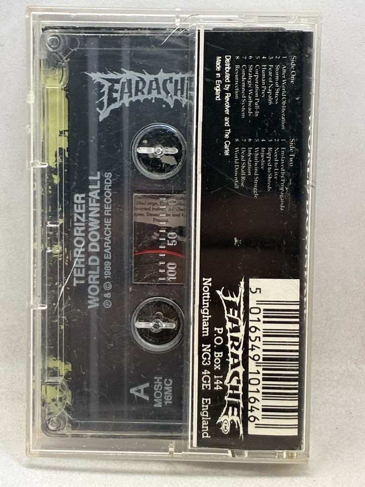 Terrorizer - World Downfall Cassette 1989 Earache 1st Pressing Read ...