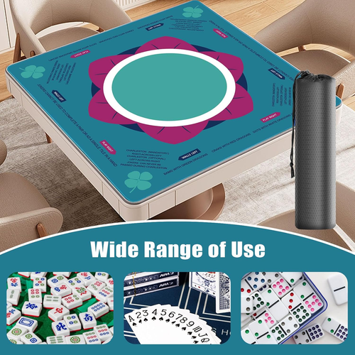 Mahjong Mat for Table, 32x32 Inch Neoprene Mahjong Table Cover with ...