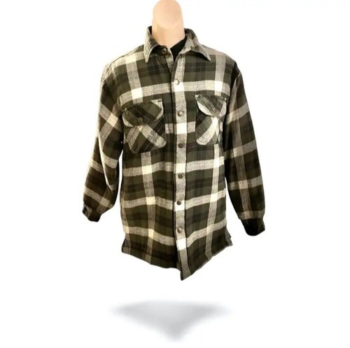 Men’s Rustic Ridge Heavy Quilt Lined Flannel Shirt Jacket Size Medium ...