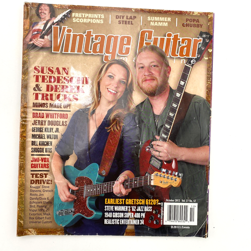 VINTAGE GUITAR MAGAZINE SUSAN TEDESCHI DEREK TRUCKS OCT JERRY DOUGLAS ...
