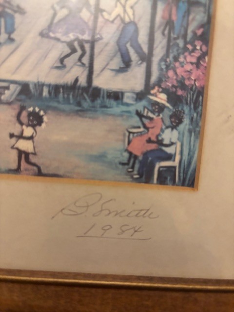 Beatrice B. Smith Signed Framed 1984 Two Prints( 5X7) Southern Folk Art ...