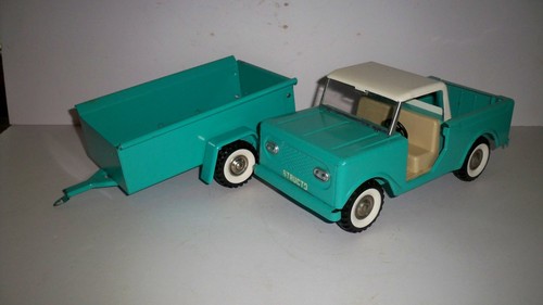Vintage 1960's Structo Pressed Steel Turquoise International Scout ...