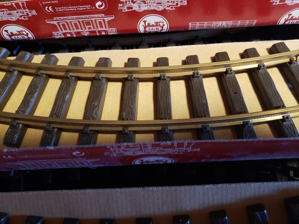 48 COUNT LGB G SCALE BRASS CURVED TRACKS; N0. 1100, R 600MM, W/BOXES, W ...