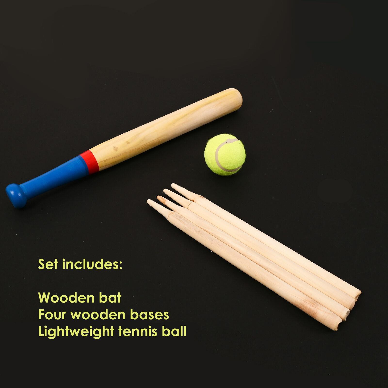 KIDS ROUNDER BALL STUMPS MESH CARRY BAG BASEBALL OUTDOOR GARDEN FUN ...