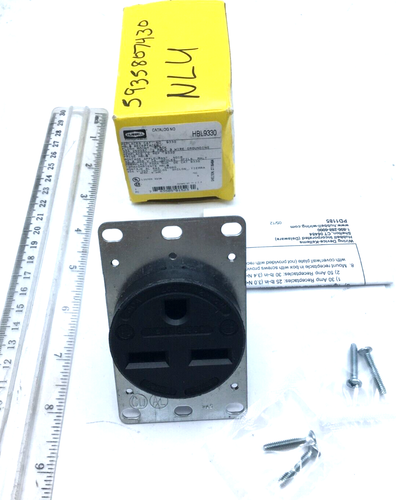 Hubbell Receptacle 30A, 250VAC, 2P, 3W, Flush Mount HBL9330 NIB | eBay