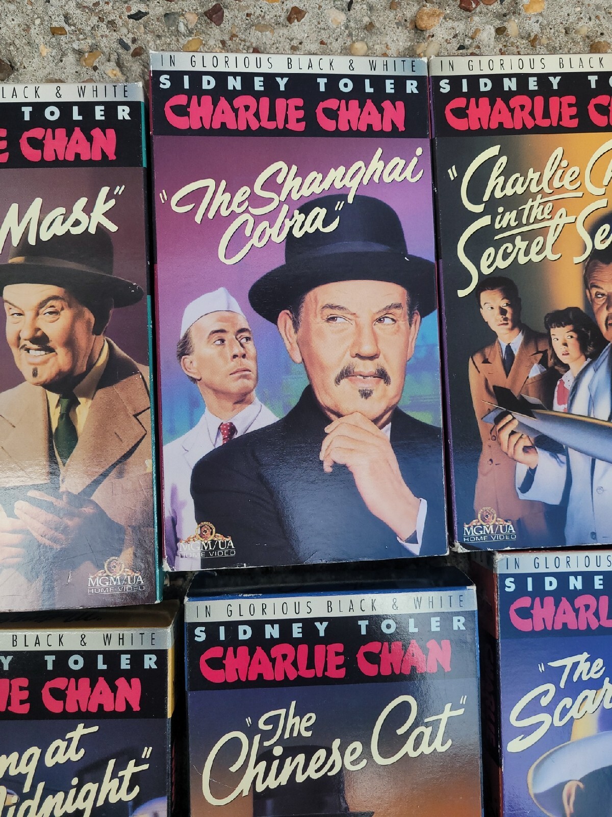 Lot of 6 VHS Charlie Chan Tapes Mystery Vintage Asian Film History MGM ...