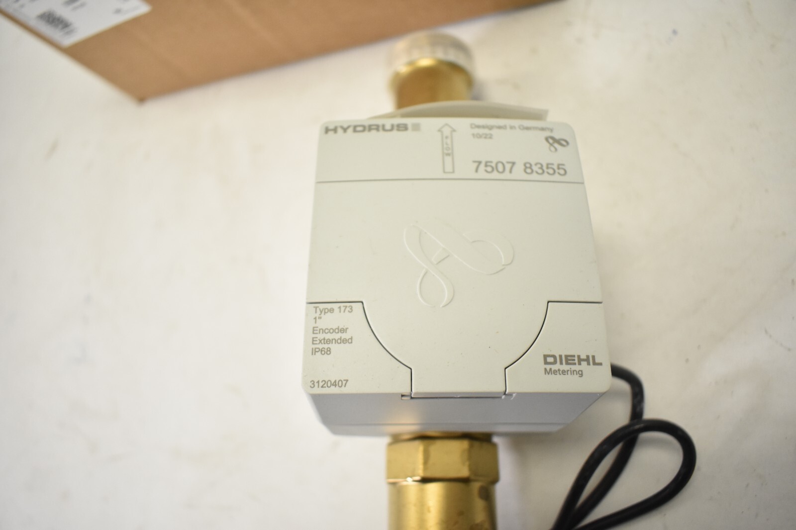 Hydrus Diehl Water Meter 3120407 50 Gal/Min 1" 272mm AWWA 9 Digit ...