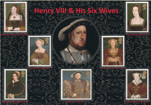 GB 1997 NICE DISPLAY OF KING HENRY VIII & HIS SIX WIVES SG1965-1971 MNH ...