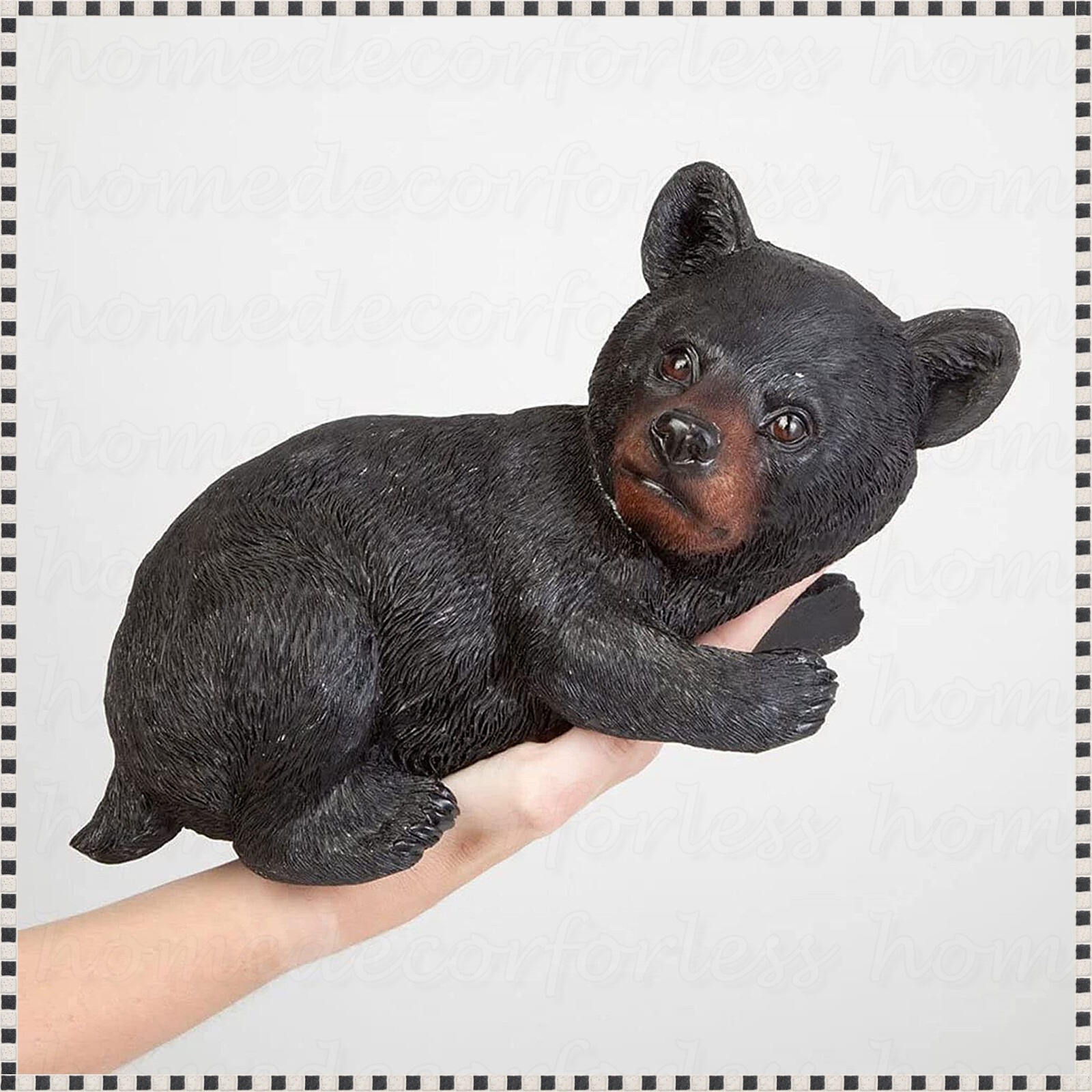 Baby Bear Cub Climbing Tree Hugger Outdoor Sculpture Hanging Yard ...