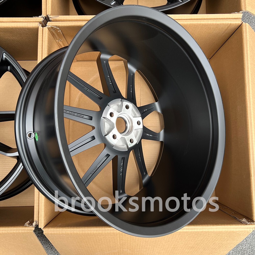 21" Twin 5 Spoke Satin Black Square Wheels Rim for Porsche Macan | 21x9 ...