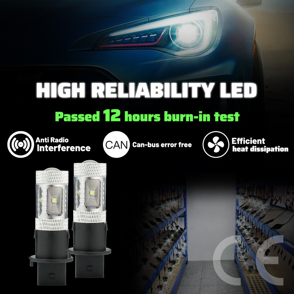 2x PH16W LED Reverse Backup Light Bulbs 6500K White For 2008-2016 Volvo ...