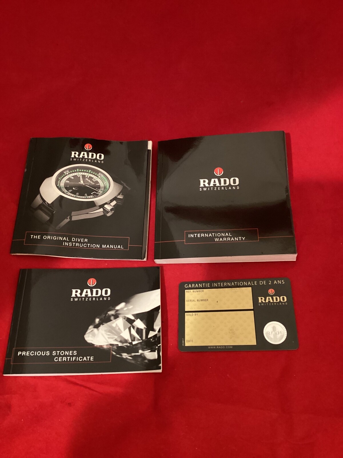 RADO The Original Diver Watch Instruction Manual Guarantee Warranty ...