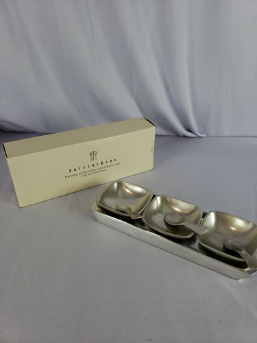 Pottery Barn Modern Barona Aluminum Condiment Relish Tray Set in ...