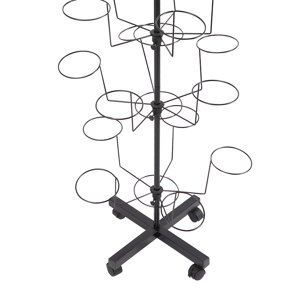 6-Tier Hats Display Rack Rotating Retail Hat Rack Stand Adjustable Hat ...