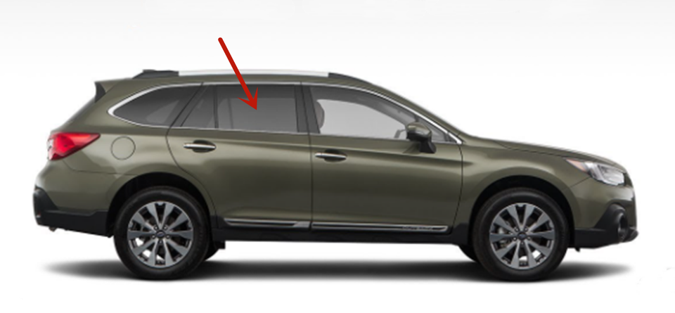 2015-2019 Subaru Outback Passenger Right Side Rear Door Window Glass ...